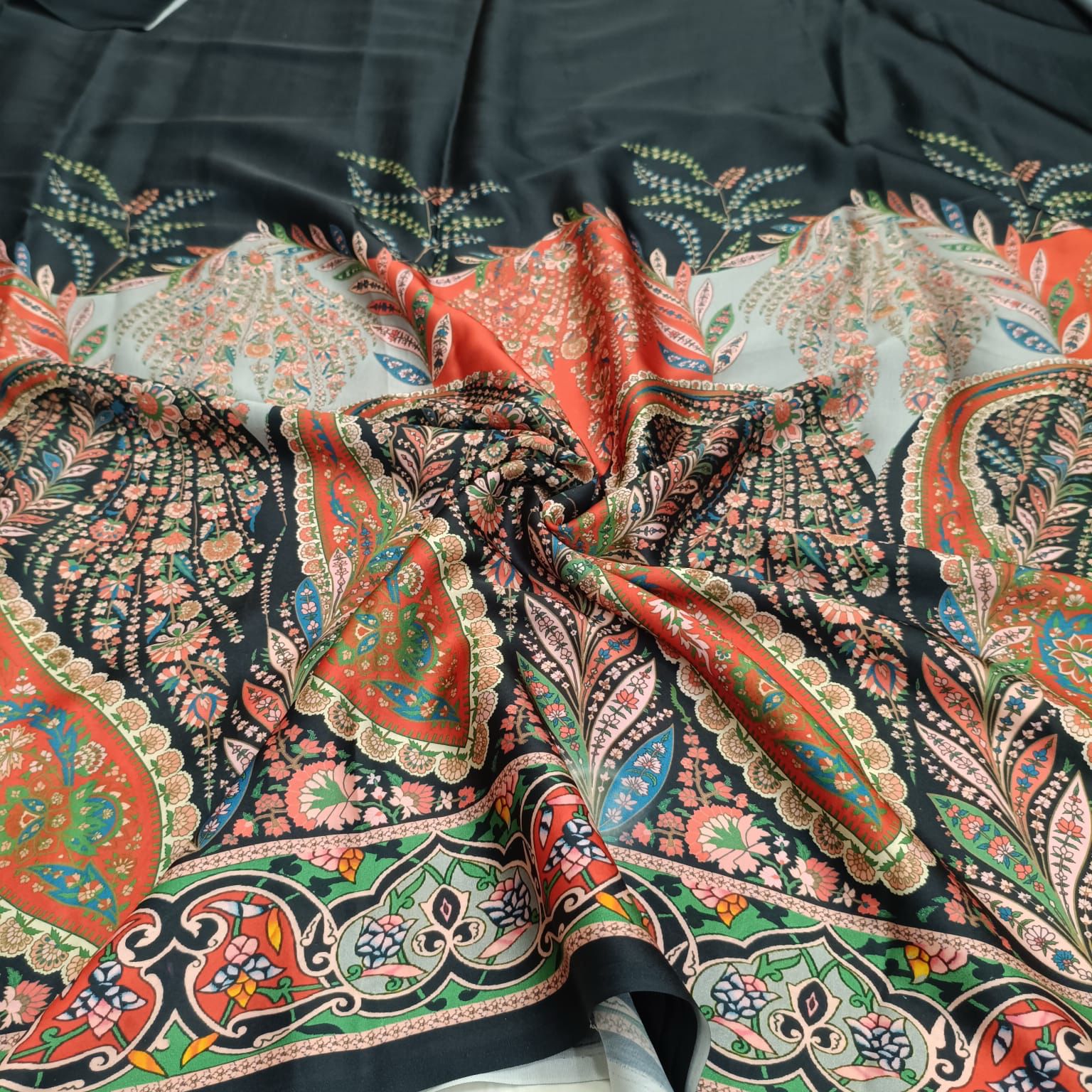 Black Satin Georgette Print 44 Inch Width (P) – Fabric Forever