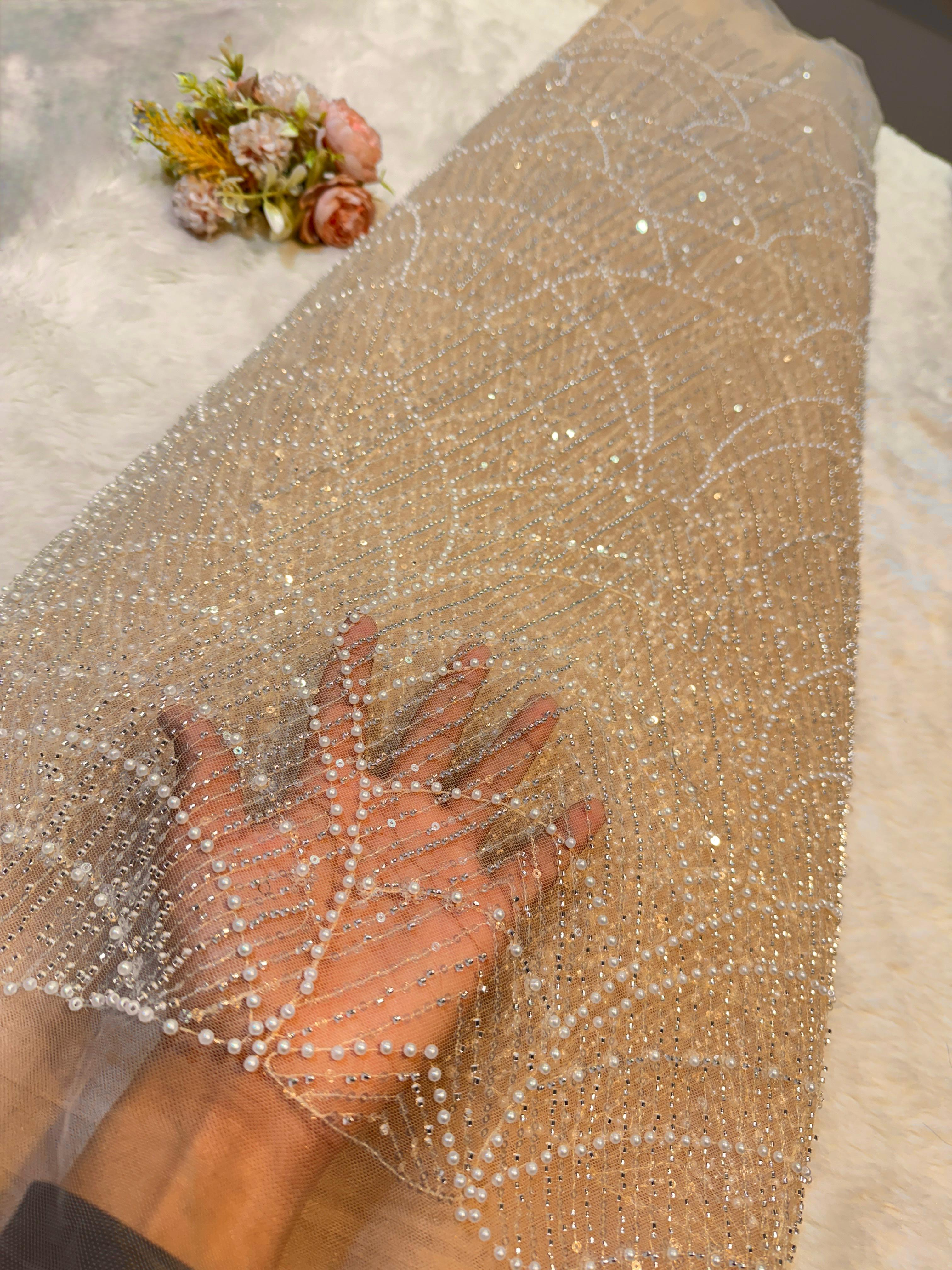Beige Emil Handwork Net Embroidery 54 inch width – Fabric Forever