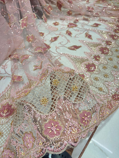 ( Mix and Match ) Net Handwork Embroidery 54 inch width / Net Dupatta ...