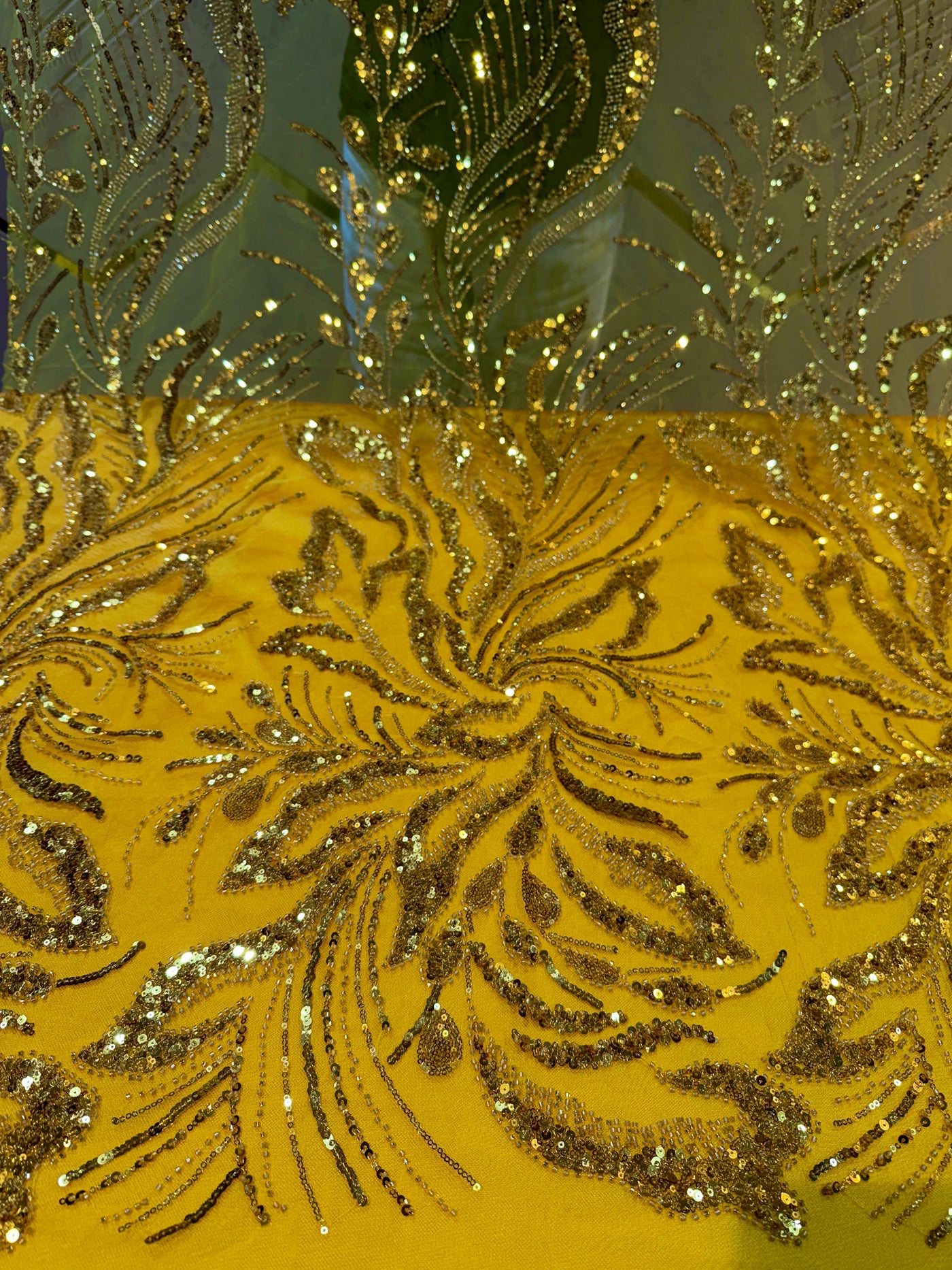 Keo Yellow Handwork Net Embroidery 50 inch width (P) – Fabric Forever