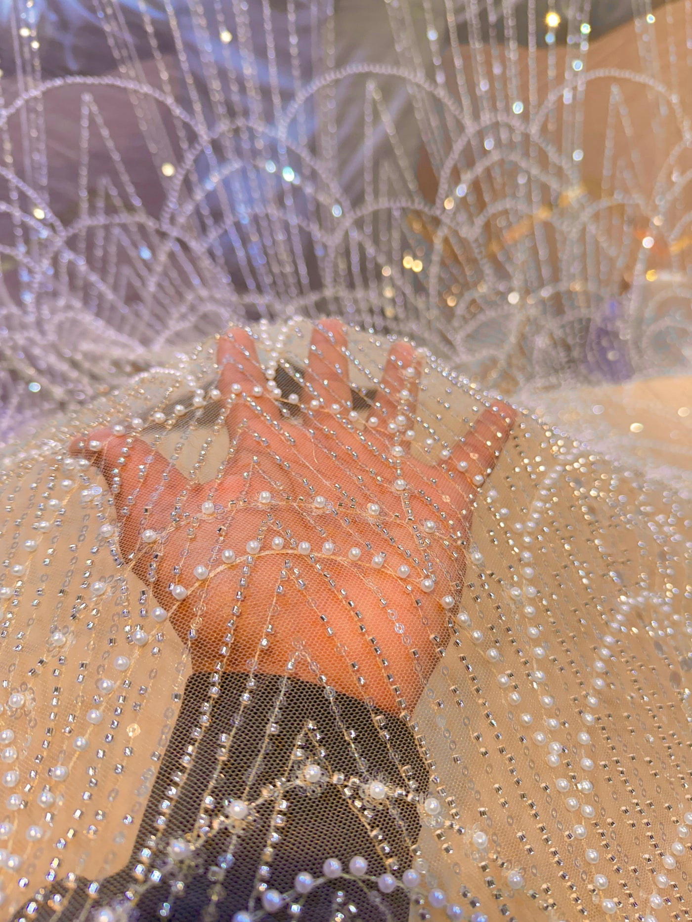 Beige Emil Handwork Net Embroidery 54 inch width – Fabric Forever