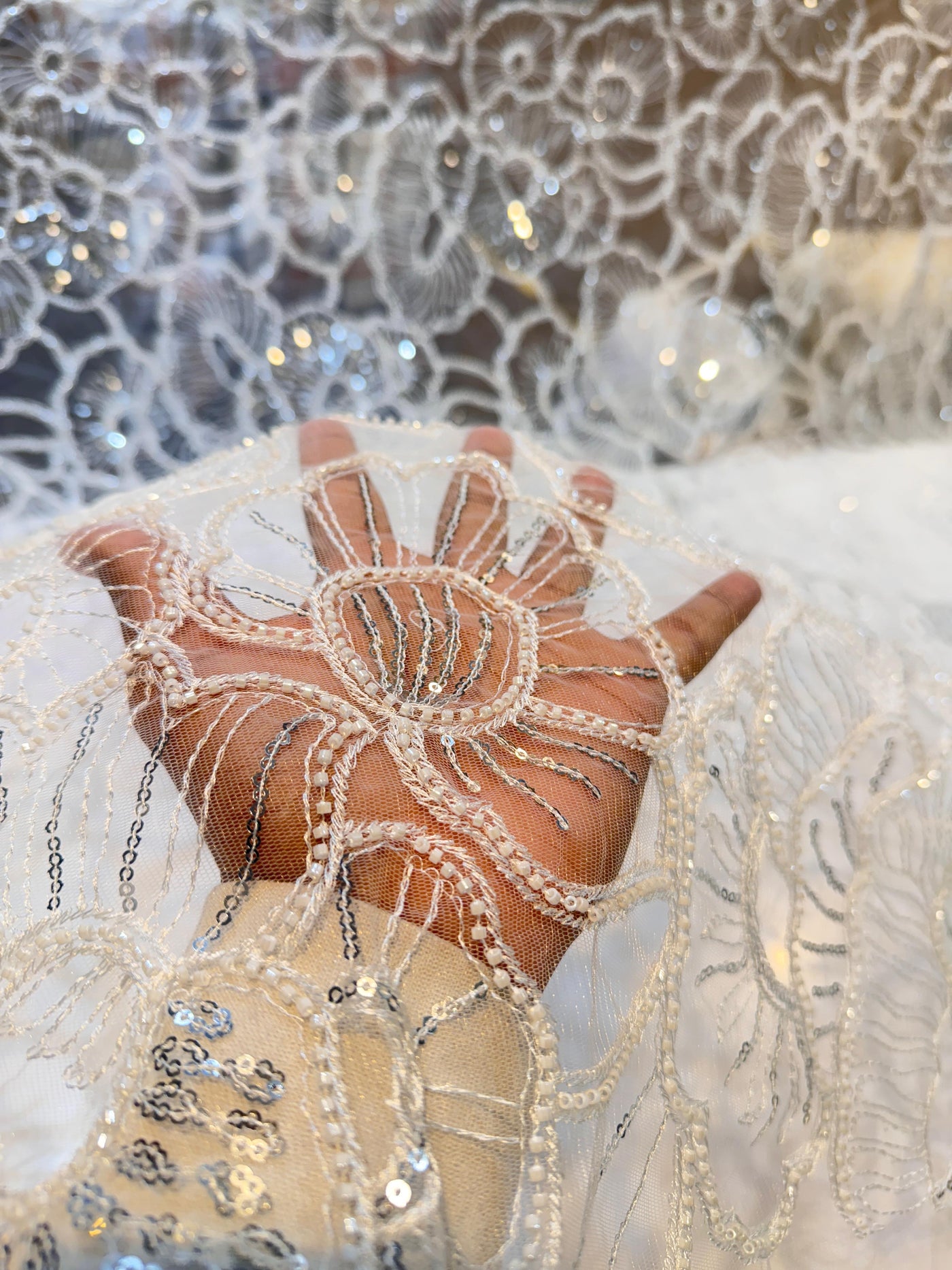 White Imported Handwork Net Embroidery 48 inch width – Fabric Forever